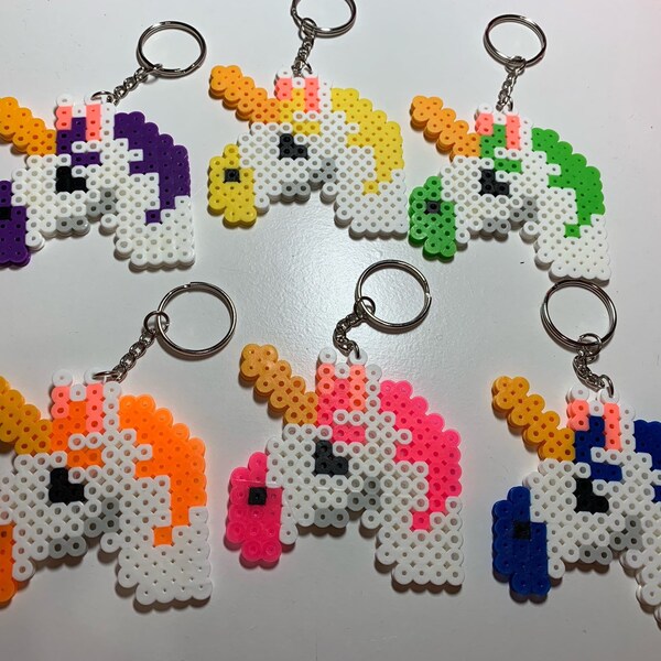 Perler Bead Keychain - Etsy