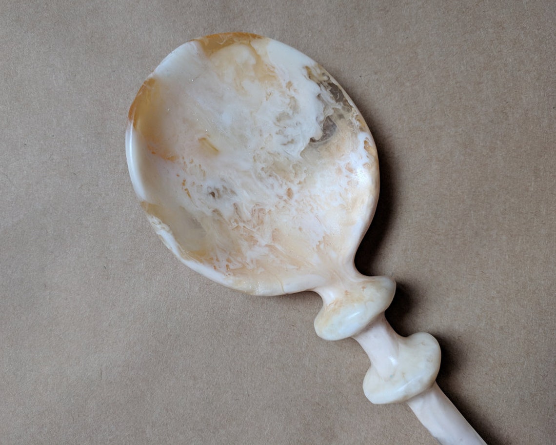 Resin Serving Spoon, Unique cast resin kitchen utensil, neutral kitchen ...