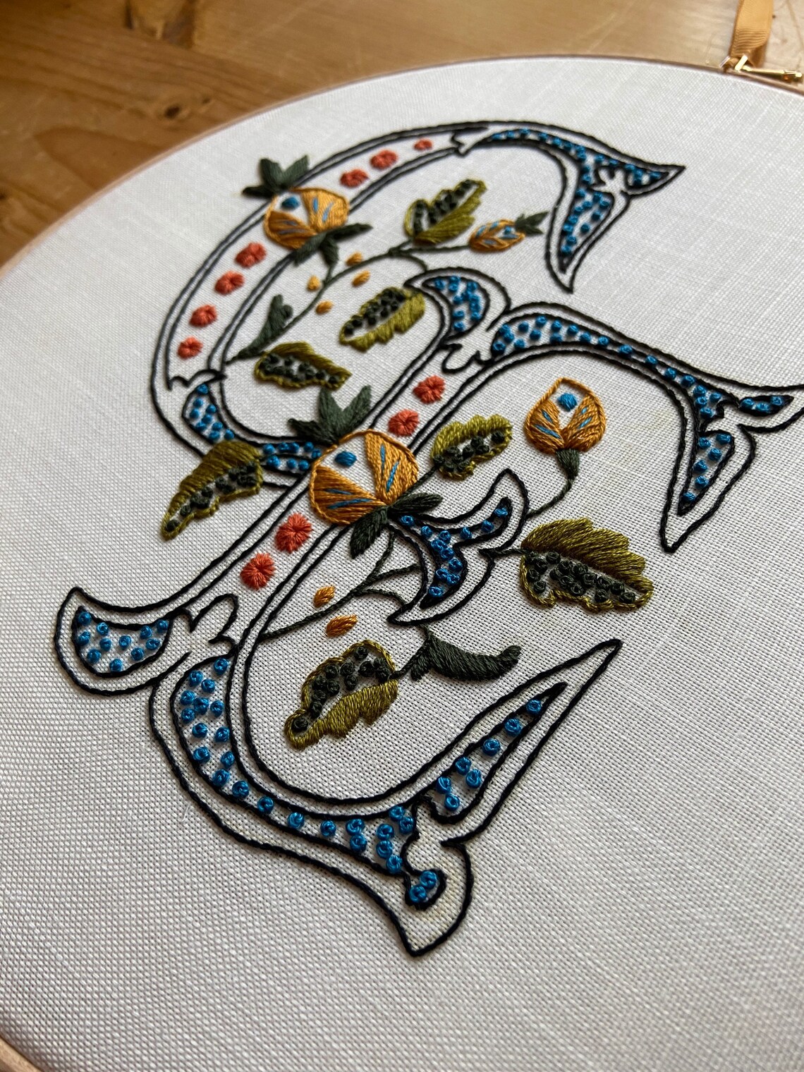 Couples Initial Embroidery Hoop - Etsy