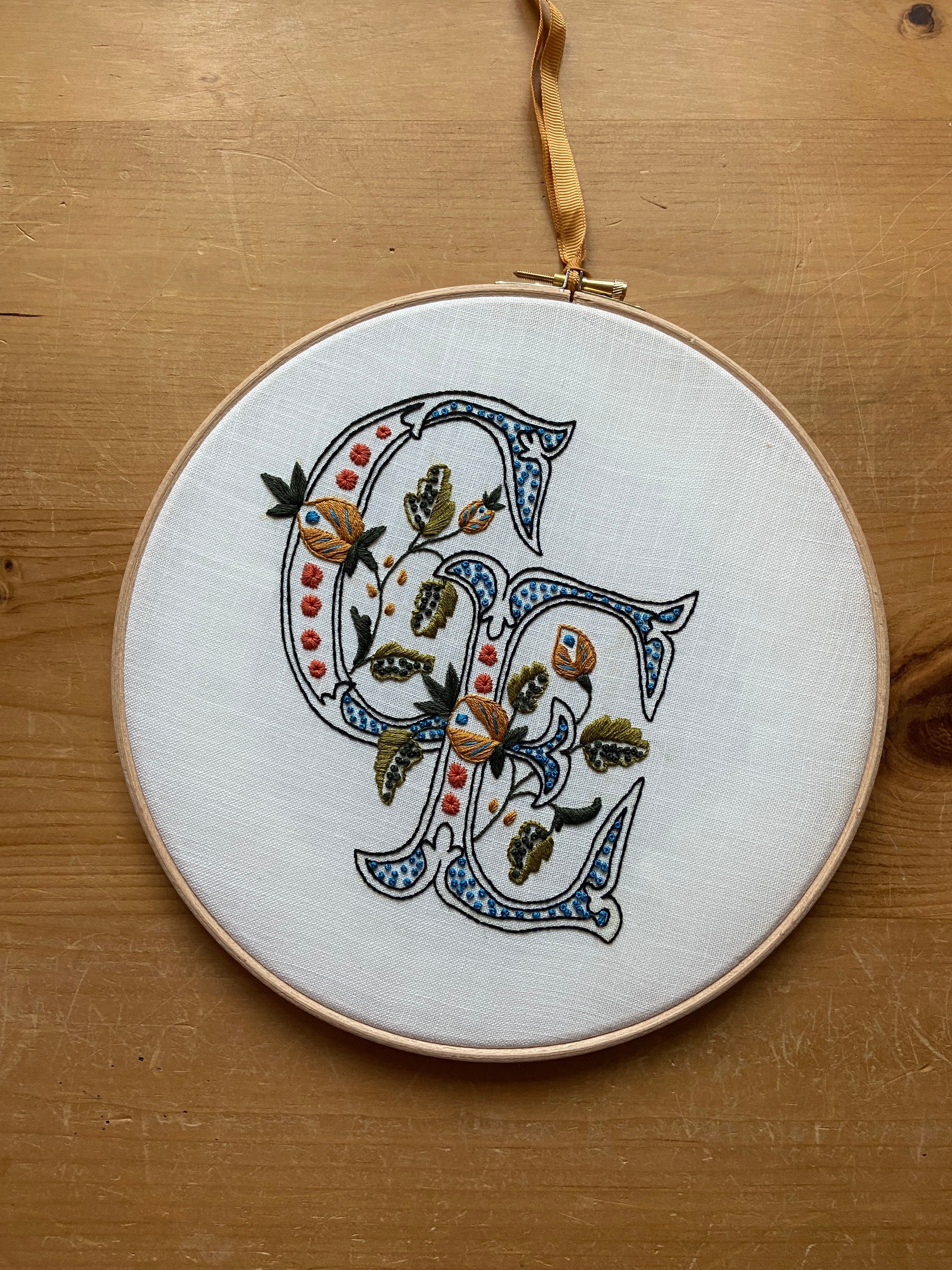 Couples Initial Embroidery Hoop - Etsy