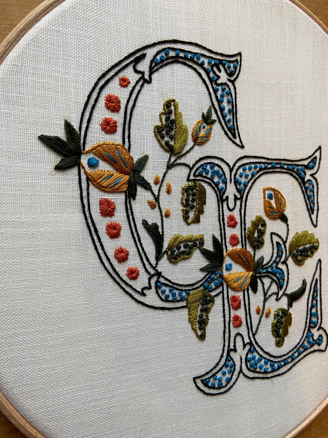 Couples Initial Embroidery Hoop - Etsy