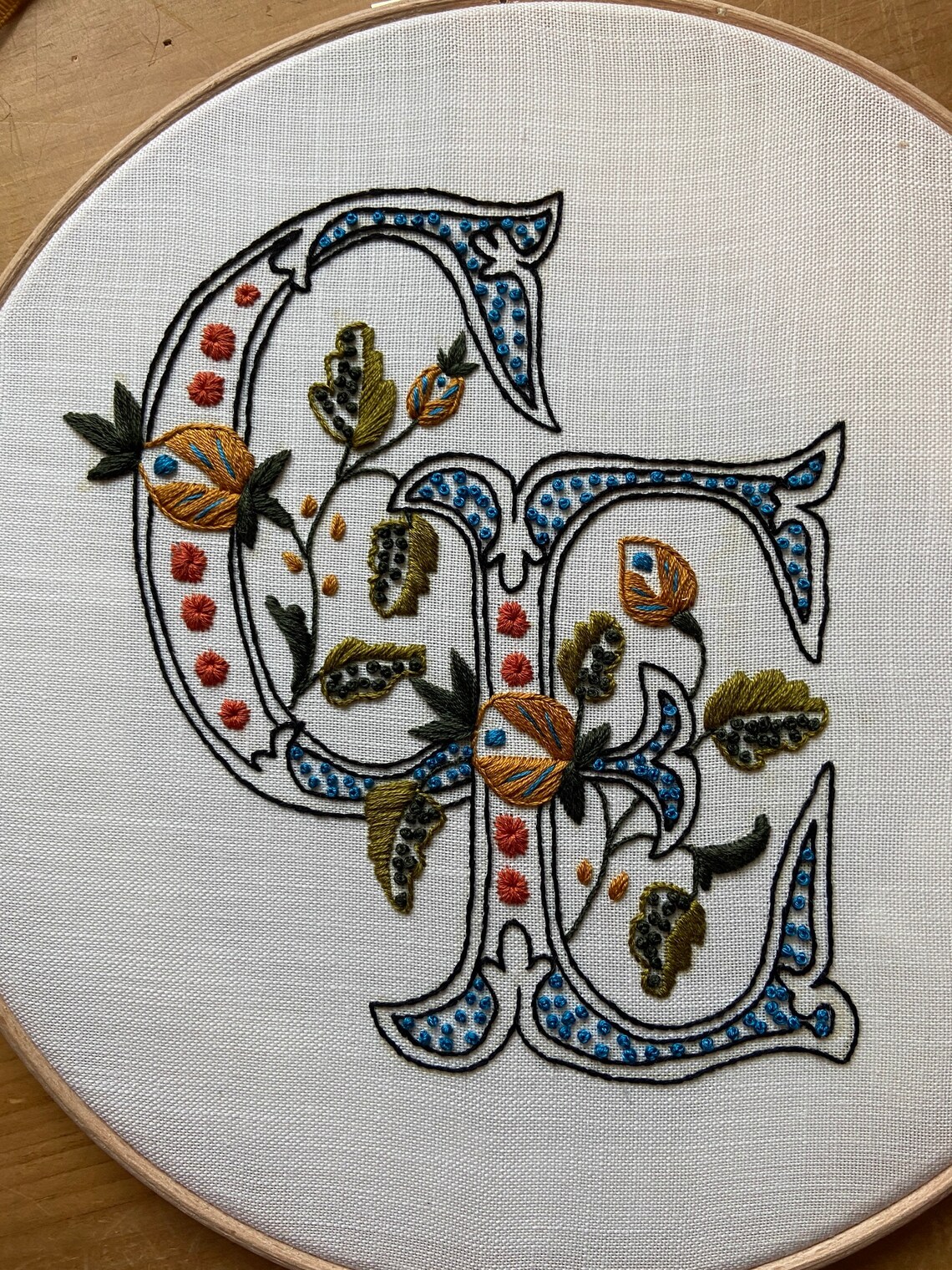 Couples Initial Embroidery Hoop - Etsy