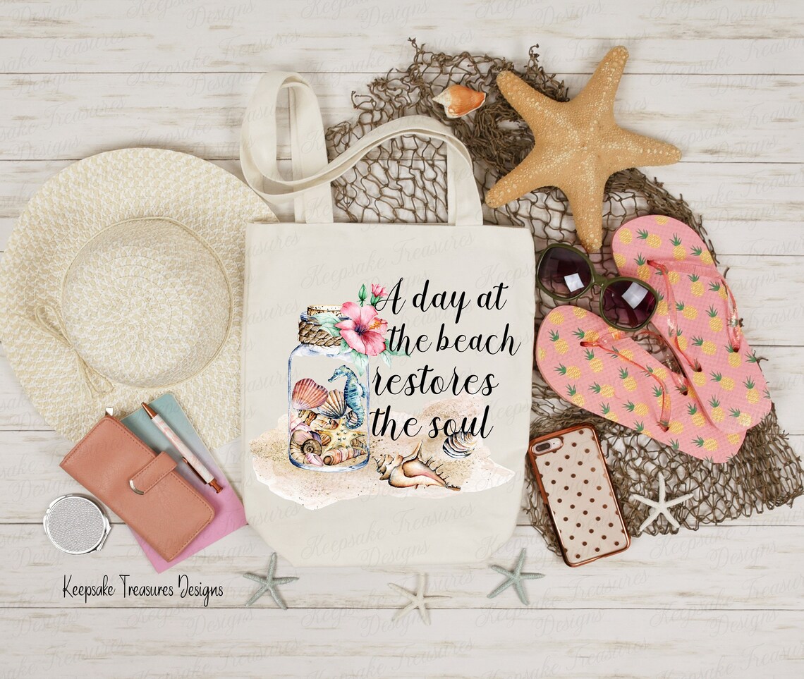 A Day at the Beach Sublimation Design Digital Download PNG - Etsy