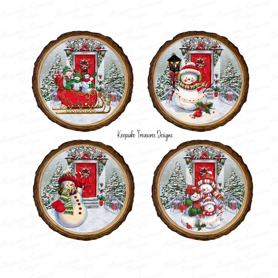 Snowman Christmas Ornament Design, Winter Ornament Template, Induvial ...