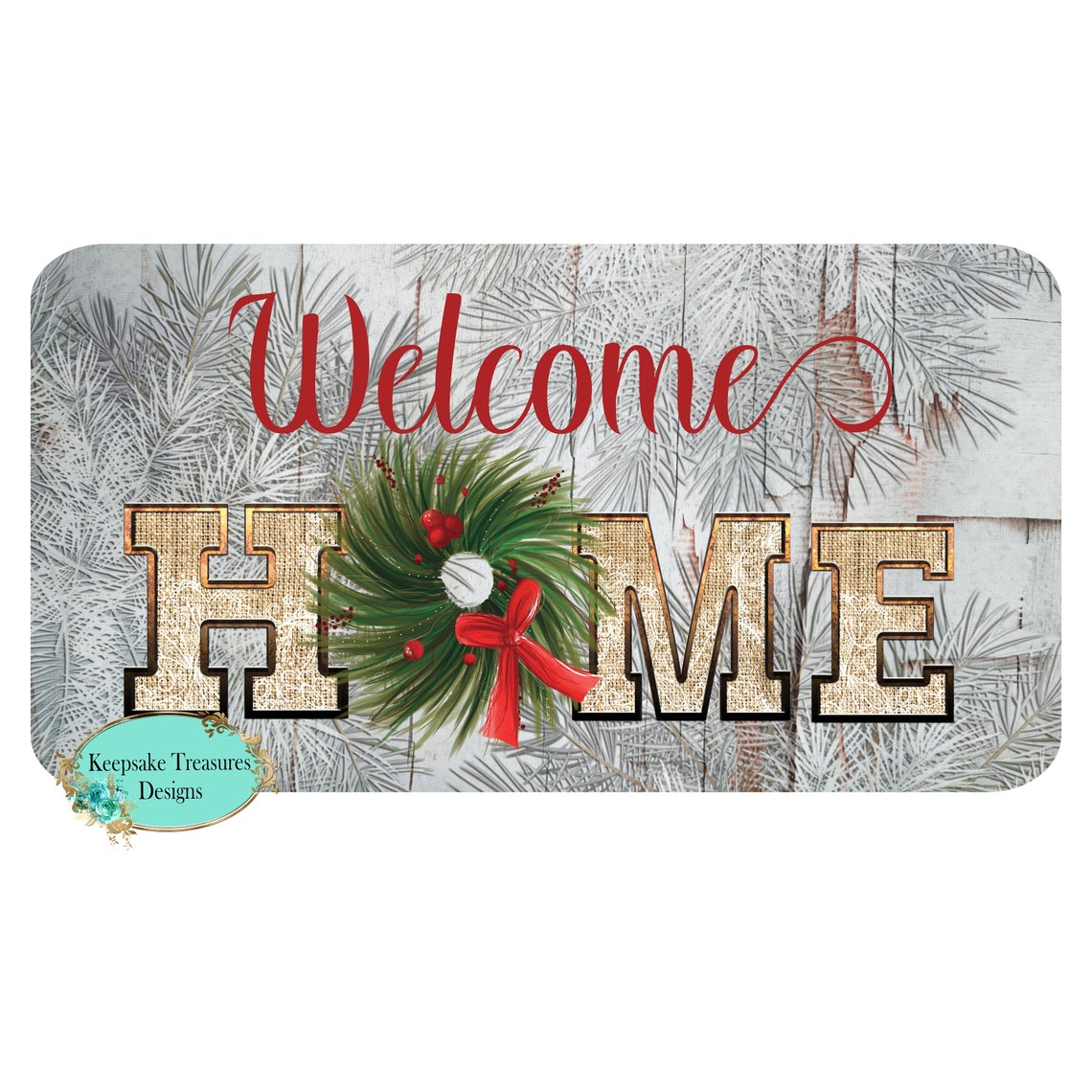 Christmas Welcome Home. Burlap Letters. Wreath Attachment. PNG ...