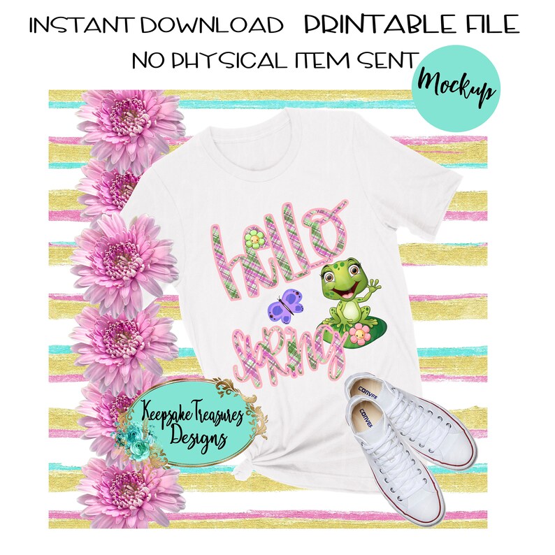 Hello Spring Spring Plaid Colors Sublimation Design | Etsy