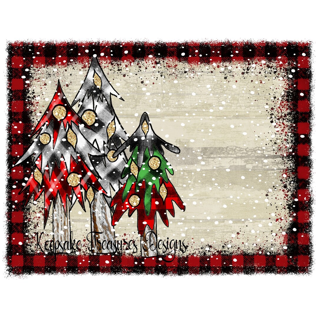 Christmas Red Buffalo Plaid ~ Sublimation Design Background ~ Back ...