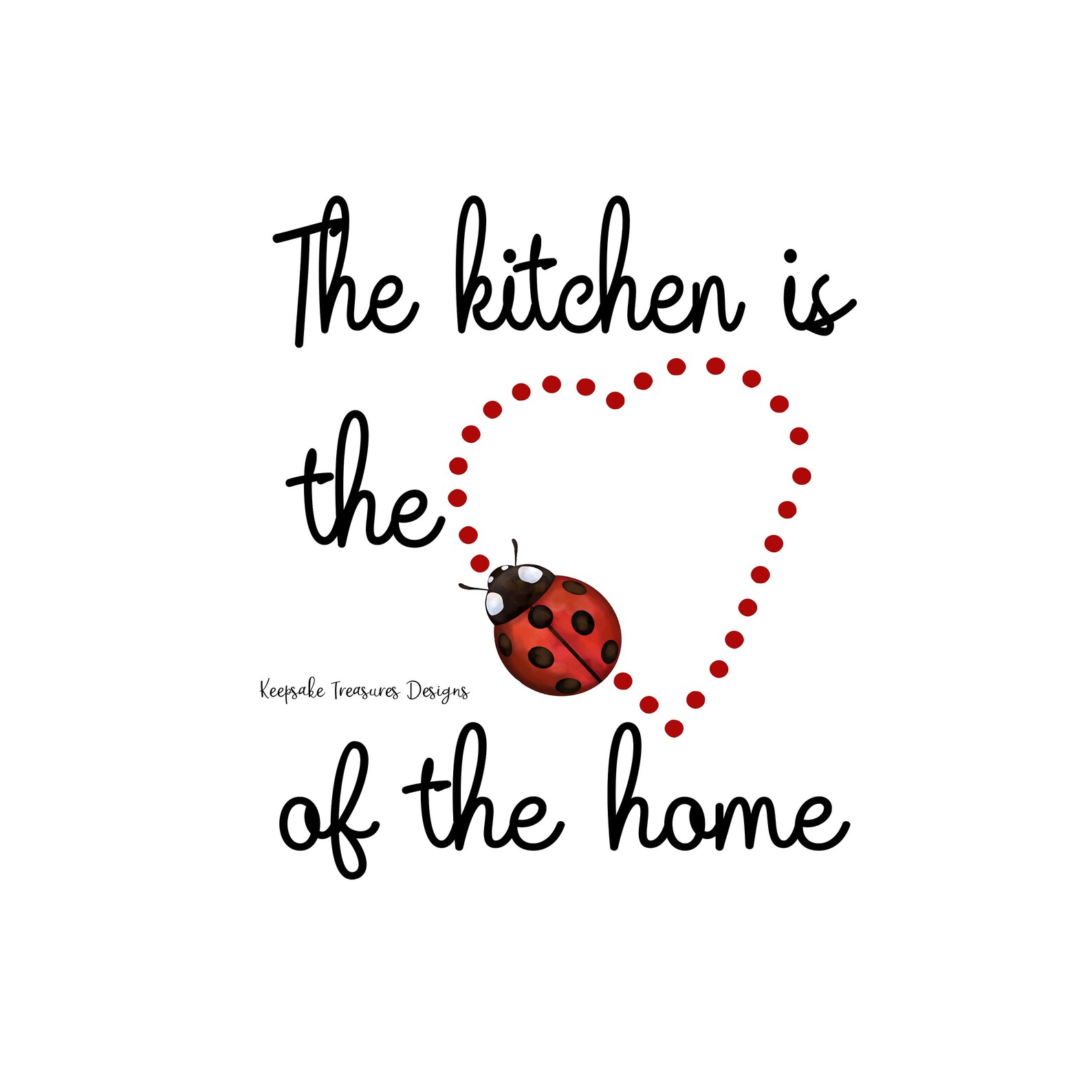 Bless This Kitchen Ladybug Kitchen Décor Sublimation - Etsy