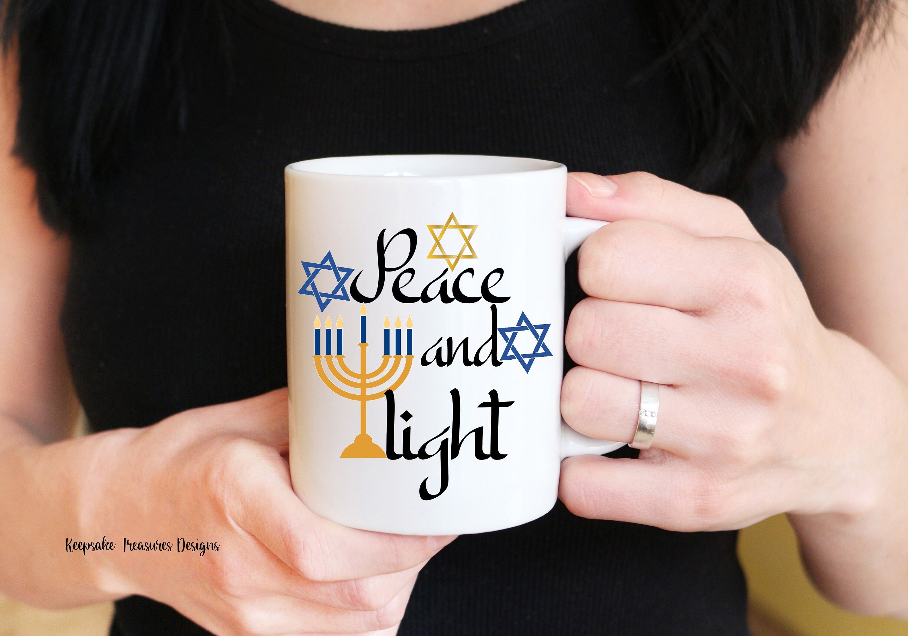 Peace and Light, Menorah, Hanukkah, Sublimation Design, Digital ...
