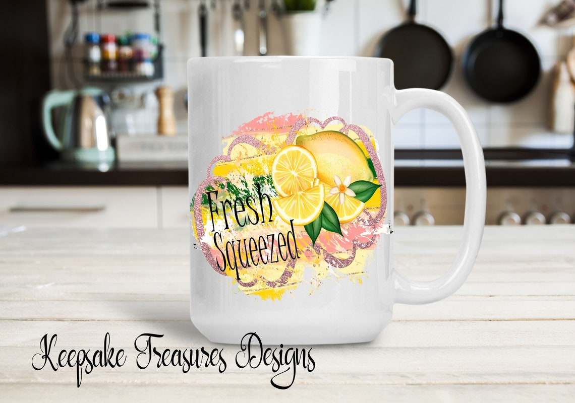 Fresh Squeezed Lemon Sublimation Design: Summer Kitchen Graphic (PNG ...