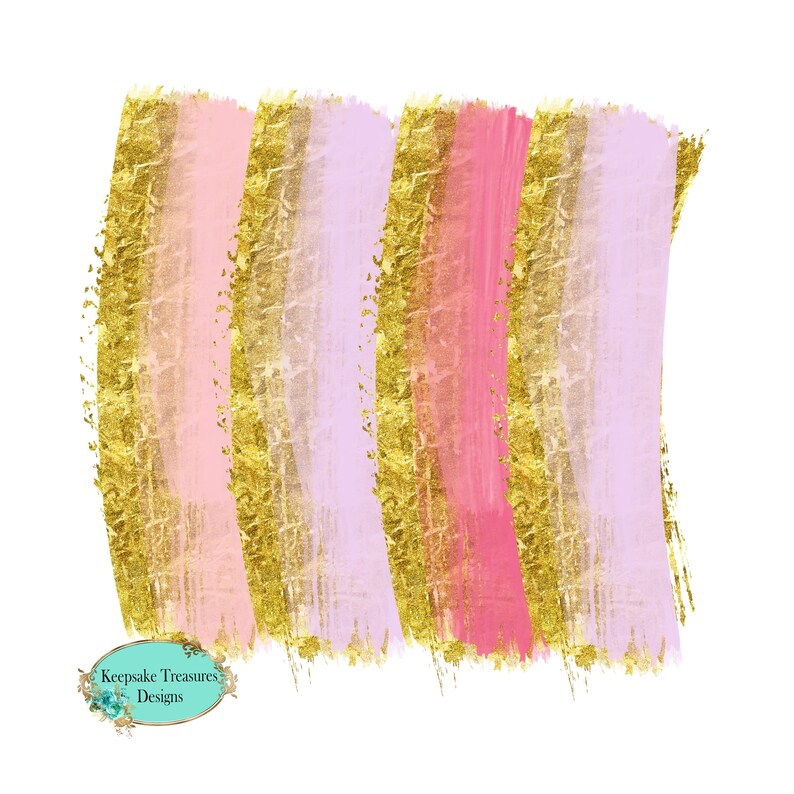 Spring Colors Brushstrokes Gold Glitter Background - Etsy