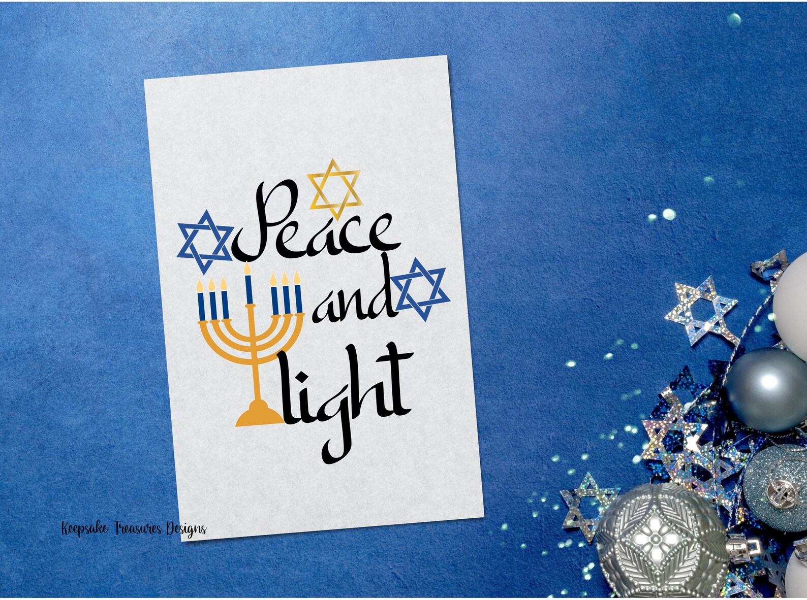 Peace and Light, Menorah, Hanukkah, Sublimation Design, Digital ...