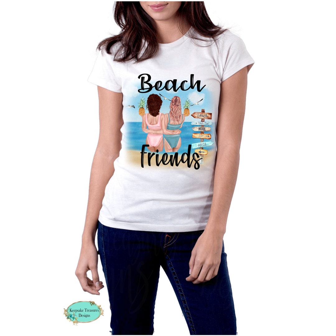 Beach Friends ~ Summer Time ~ Ocean Scene ~ Sublimation Design ...