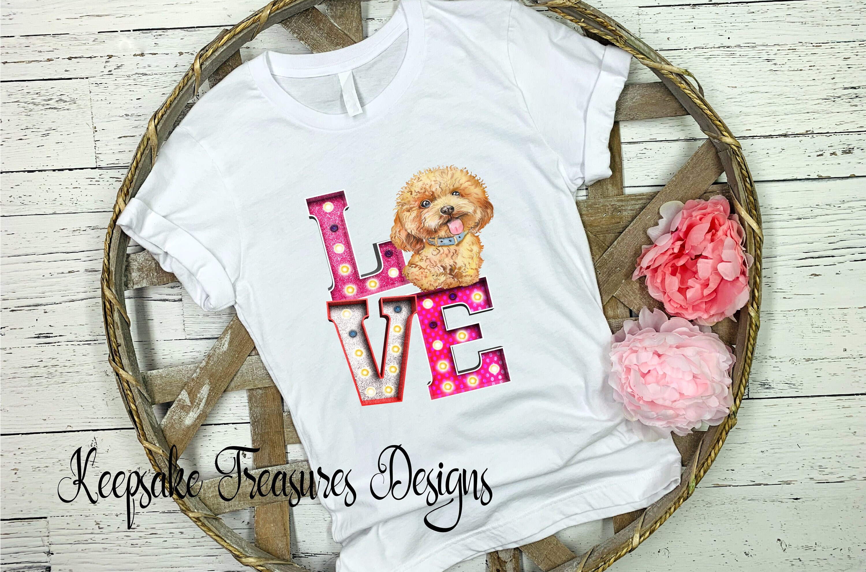 Love Puppy Marquee Letters Sublimation Design Tees Dog | Etsy