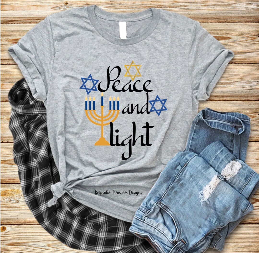 Peace and Light, Menorah, Hanukkah, Sublimation Design, Digital ...