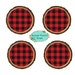 Christmas Red Buffalo Plaid Winter Christmas Ornaments Sublimation ...