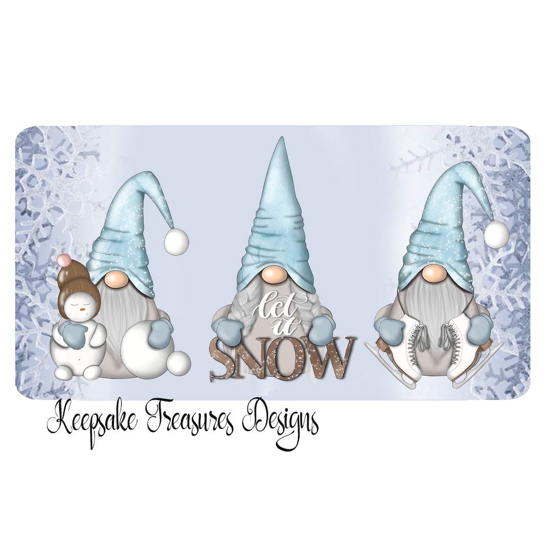 Let It Snow, Gnome, Winter, Door Hanger Template, Sublimation Design ...