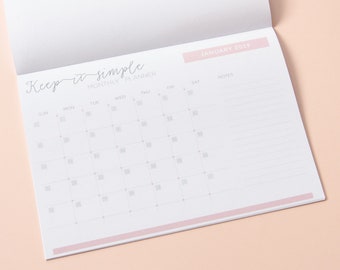 Girly calendar | Etsy