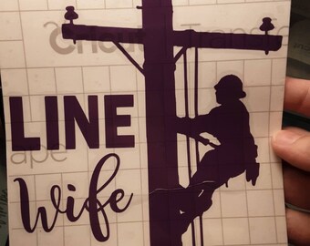 Line Babe Decal Line Life Decal Linewife Decal Lineman Wife Decal ...