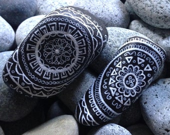 Mandala stone | Etsy