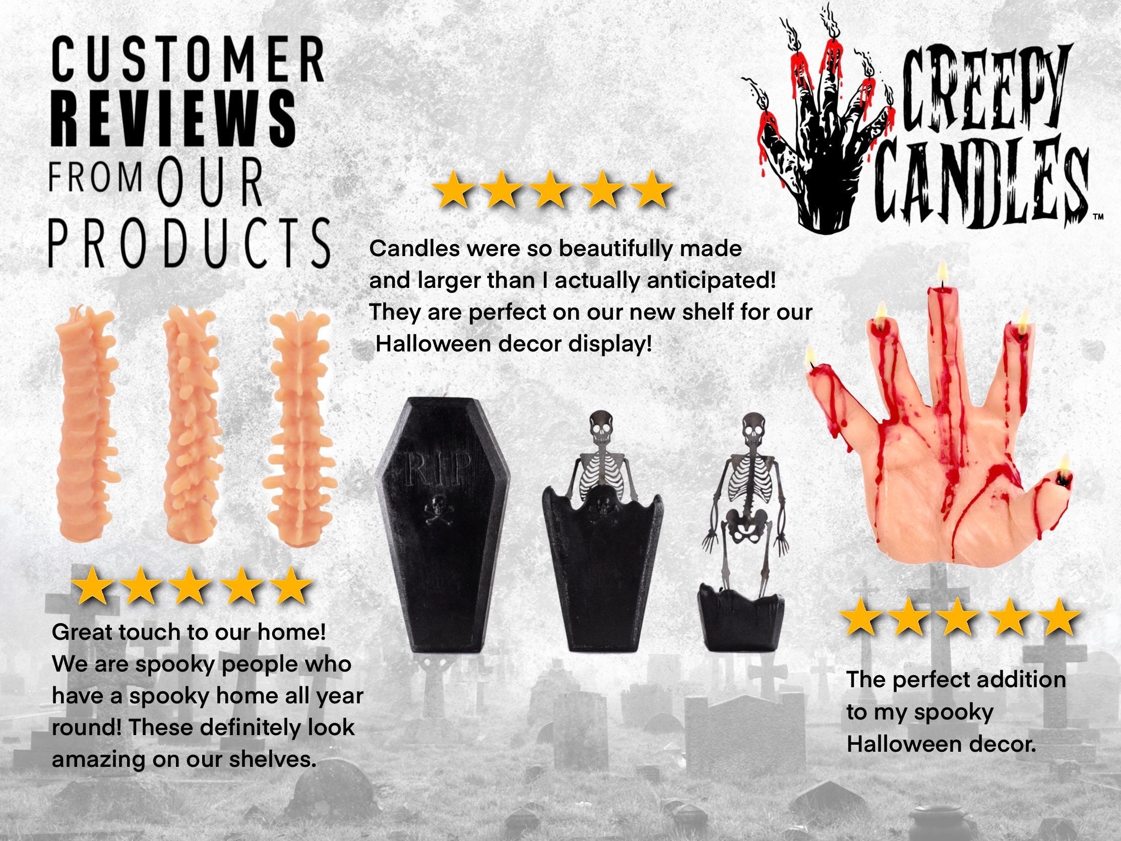 Spine Candle Halloween Candles Creepy Candles Halloween - Etsy