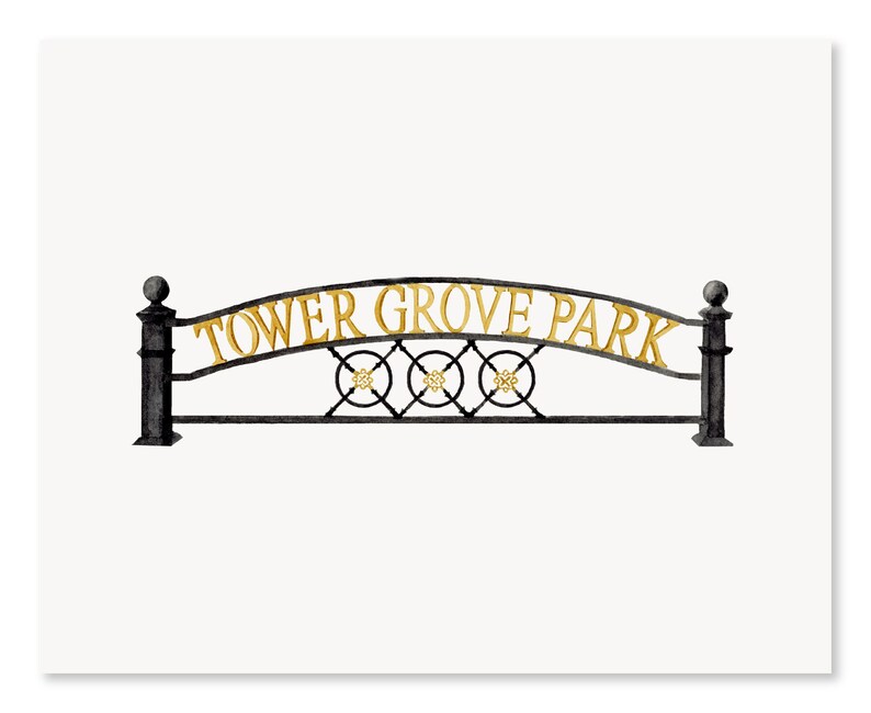 Tower Grove Park Gate Sign - 8x10 - Etsy