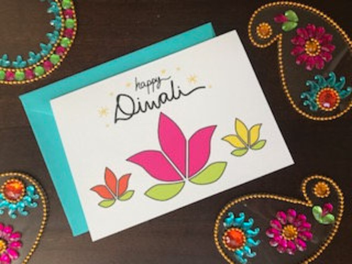 Buy Happy Diwali Card Deepavali, Modern Diwali Money Gift Card Envelope ...