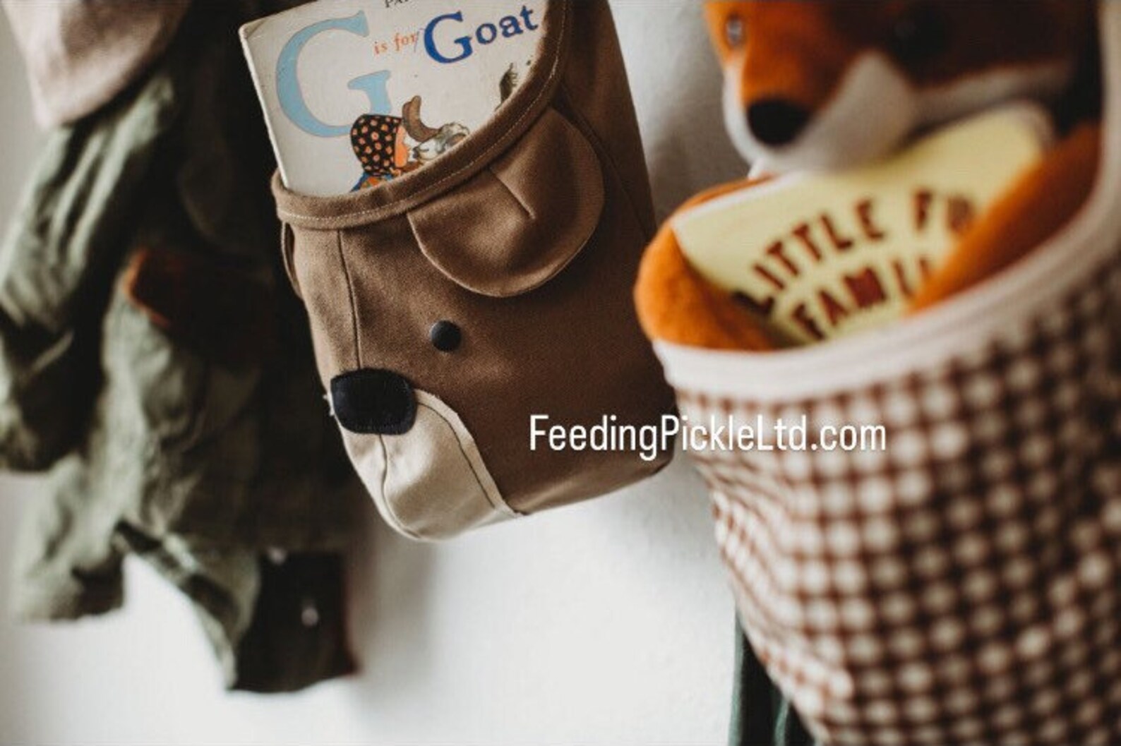 Brown Bear Hanging Pod, Woodland Nursery Storage, Woodland Theme, Baby ...