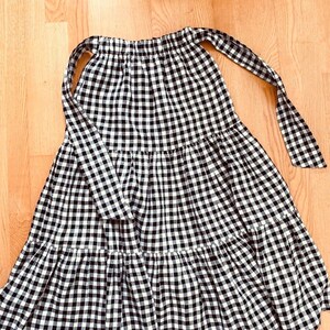 Maple Black Linen Check Slip Skirt Black Linen Check Midi | Etsy