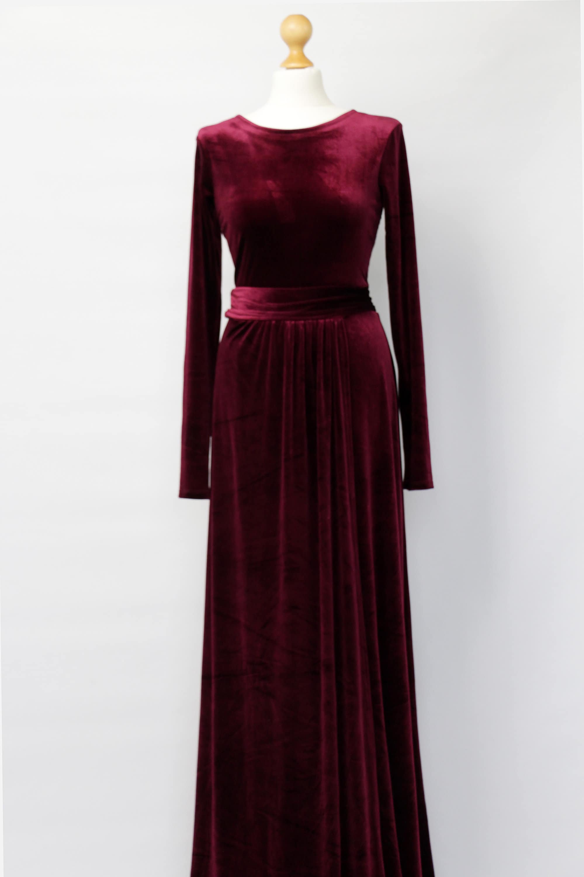 Velvet Maxi Dress Velvet Bridesmaid Party Dress Velvet Maxi Dress Long ...