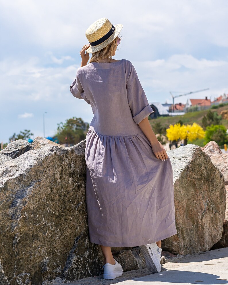 Linen Summer Dress Linen Dress Linen Dress for Woman Linen | Etsy