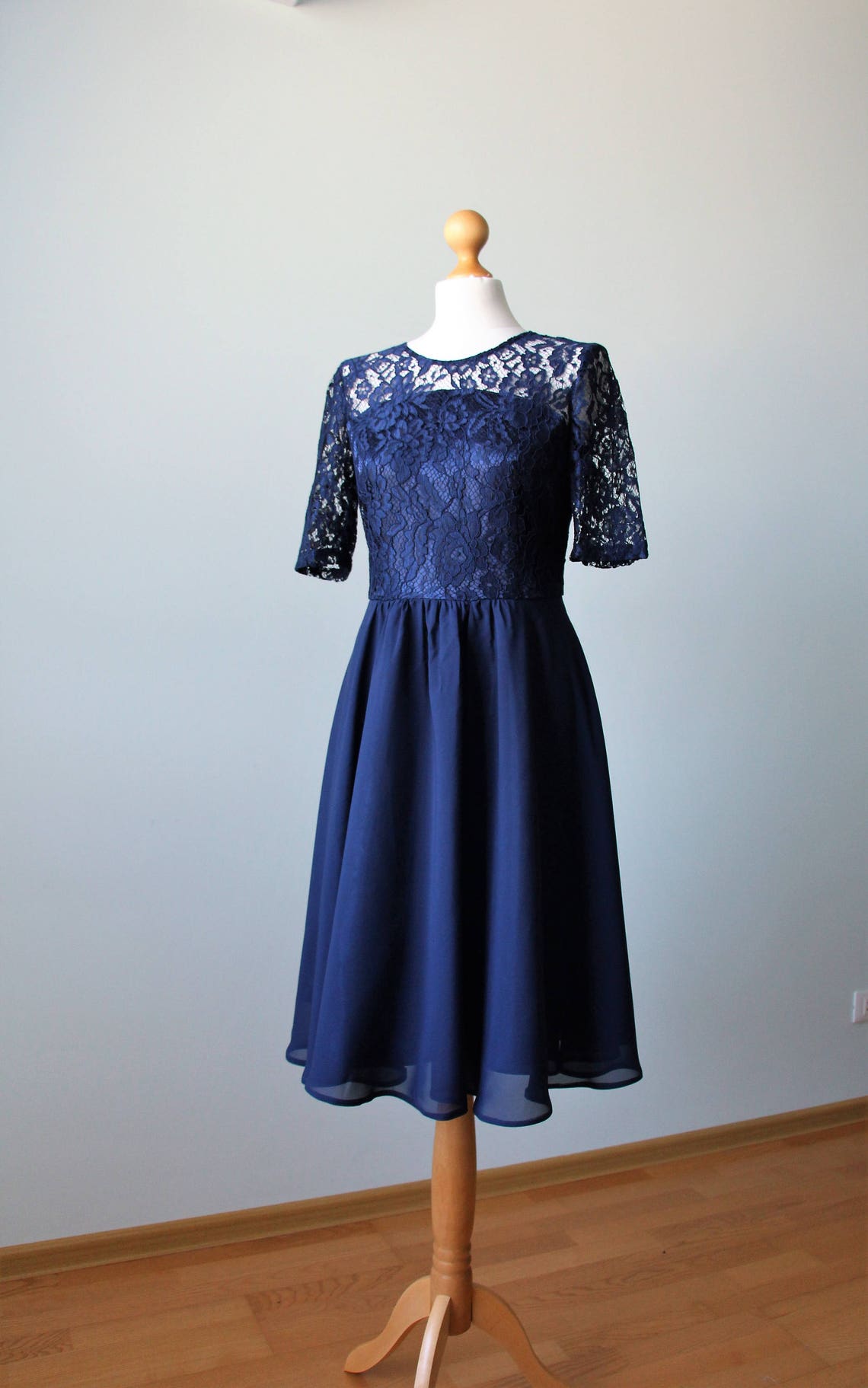 Short Navy Blue Dress Navy Blue Bridesmaid Dress Navy Blue | Etsy