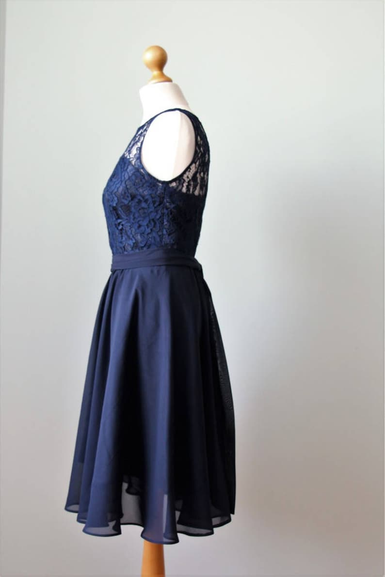 Short navy blue dress Navy blue bridesmaid dress Navy blue | Etsy