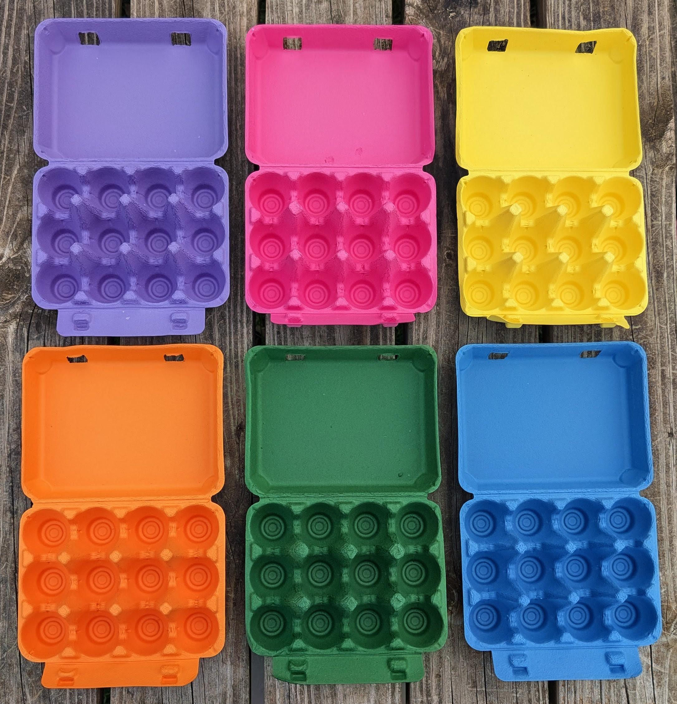 Colorful Vintage Shaped Egg Cartons, 6 Different Colors - Etsy