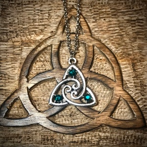 Triquetra Necklace Trinity Necklace Trifecta Necklace Celtic Trinity ...
