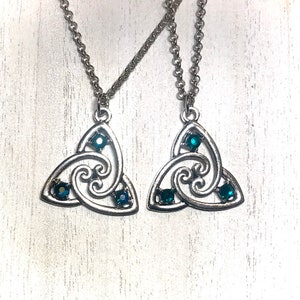 Triquetra Necklace Trinity Necklace Trifecta Necklace Celtic Trinity ...