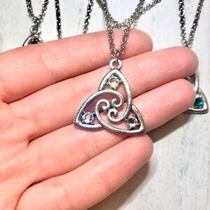 Triquetra Necklace Trinity Necklace Trifecta Necklace Celtic Trinity ...