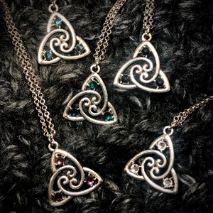 Triquetra Necklace Trinity Necklace Trifecta Necklace Celtic Trinity ...