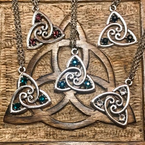 Triquetra Necklace Trinity Necklace Trifecta Necklace Celtic Trinity ...