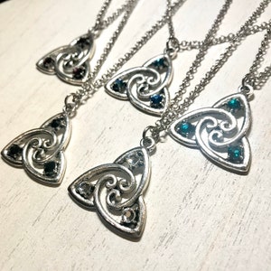 Triquetra Necklace Trinity Necklace Trifecta Necklace Celtic Trinity ...