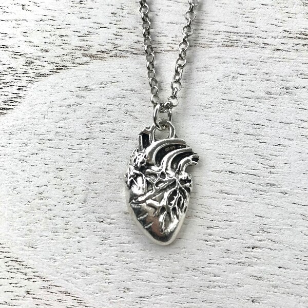 Human Heart Necklace - Etsy