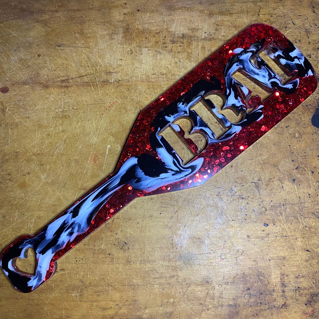 MADE TO ORDER Red Heart Glitter Bratty Paddle - Etsy