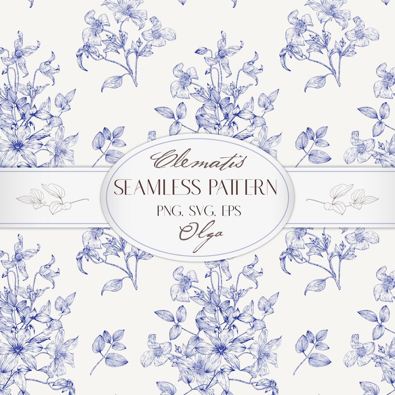 Floral Seamless Svg - Etsy