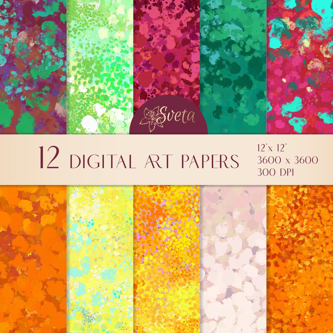 Ukraine Digital Download. Borscht-inspired Digital Papers Abstract Art ...