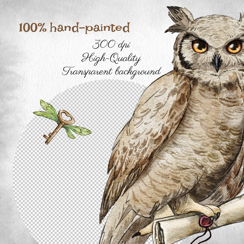 Wizard School Watercolor Digital Clipart Set, Instant Download, 35 PNG ...