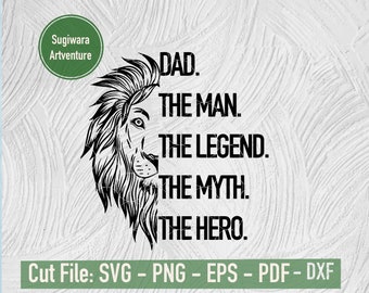 Lion Dad Svg - Etsy