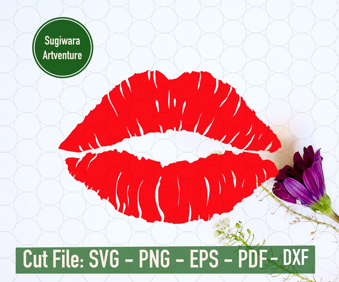Lips SVG Red Kissy Kiss Love Valentines Day Svg Kissy - Etsy