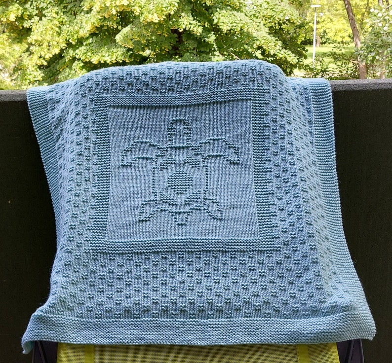 Turtle Baby Blanket/knitting Baby Blanket/pattern/english/dk Yarn - Etsy