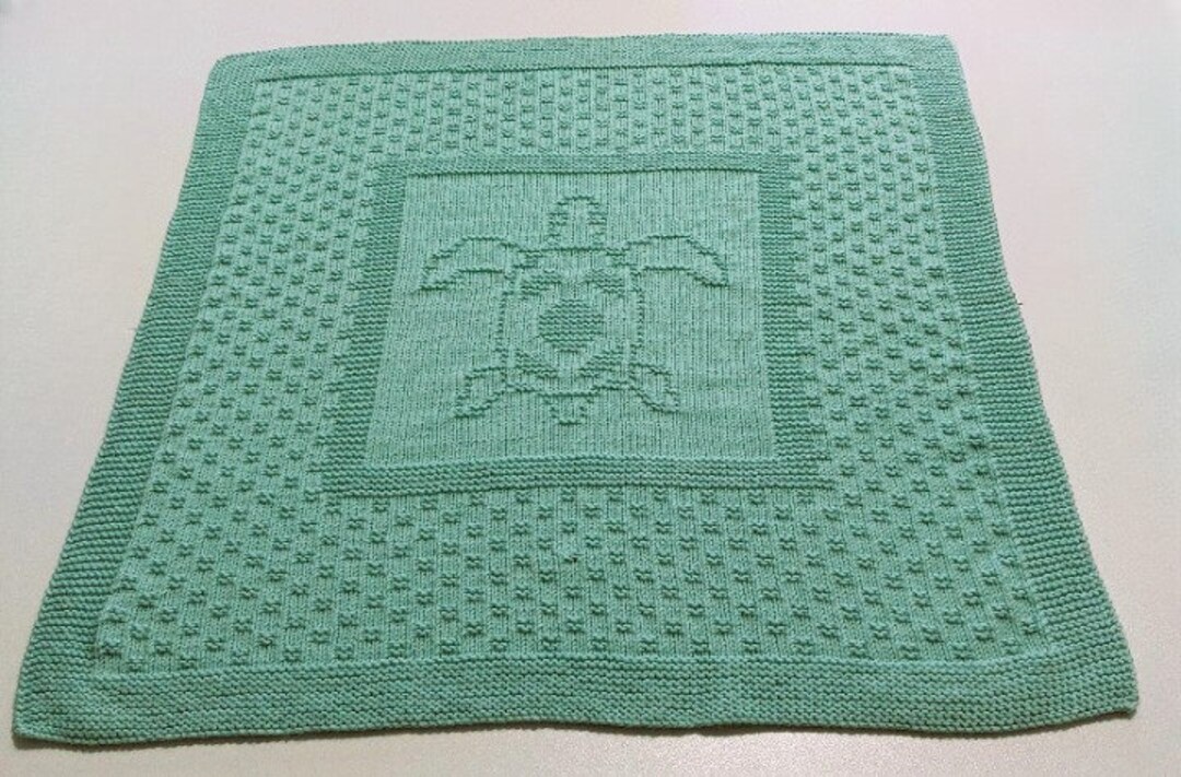 Turtle Baby Blanket/knitting Baby Blanket/pattern/english/dk Yarn - Etsy