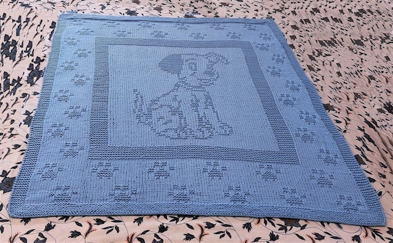 My Puppy Baby Blanket/knitting PATTERN/DK Yarn - Etsy